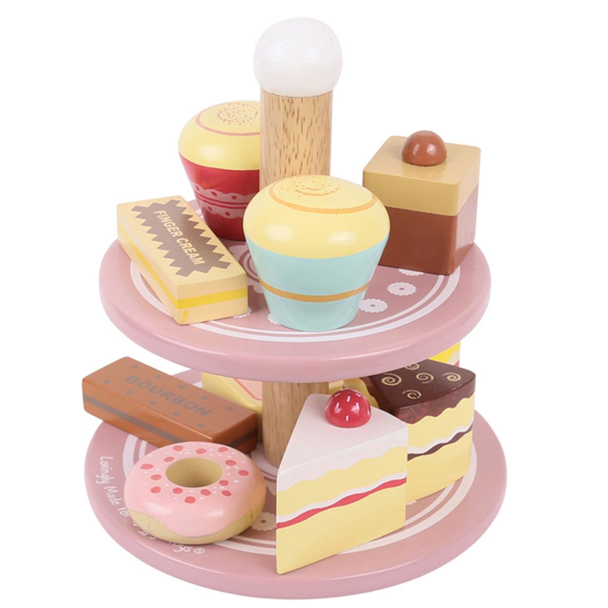 Cake Stand & Cakes | Bigjigs (BJ455) | Tea & Cakes