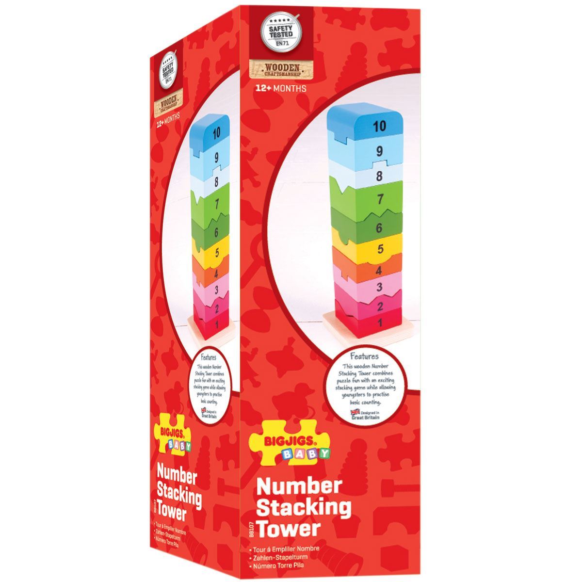 Number Tower | Bigjigs (BB107) | Cubes & Blocks