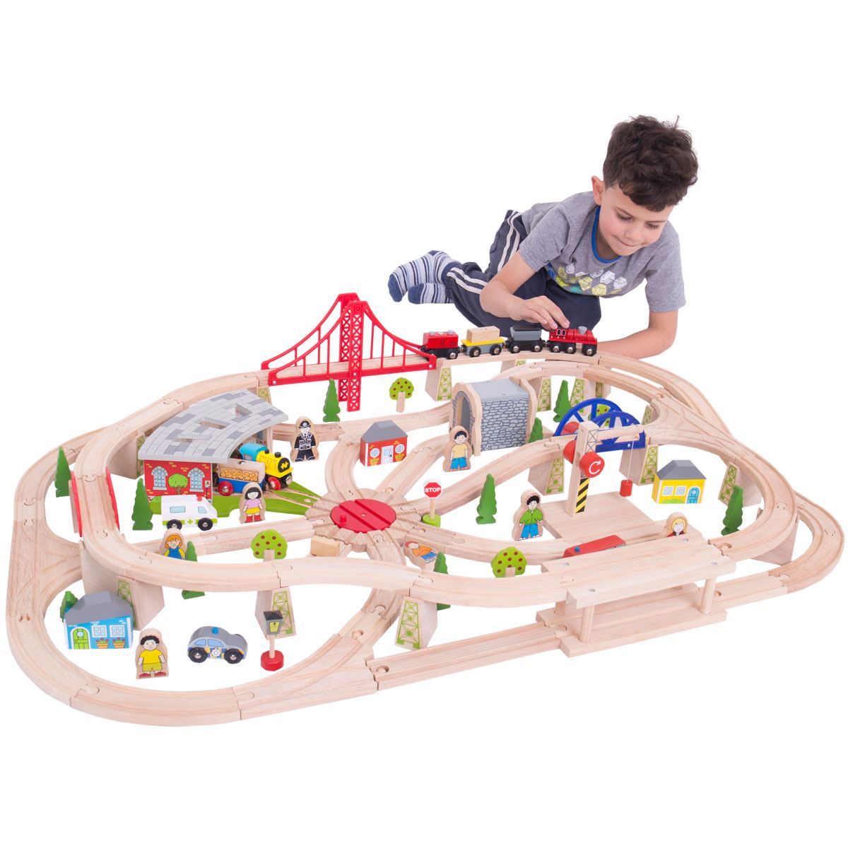Freight Train Set | Bigjigs Rail BJT017 | Wooden Trainset