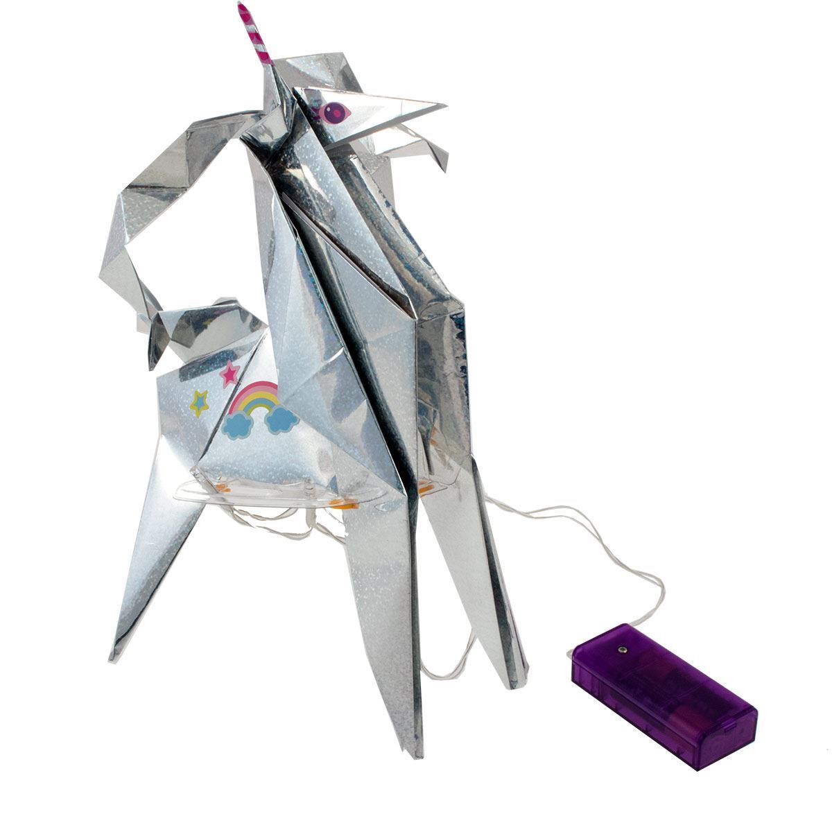 Holographic Light Up Origami Unicorn | 4M | Make & Do