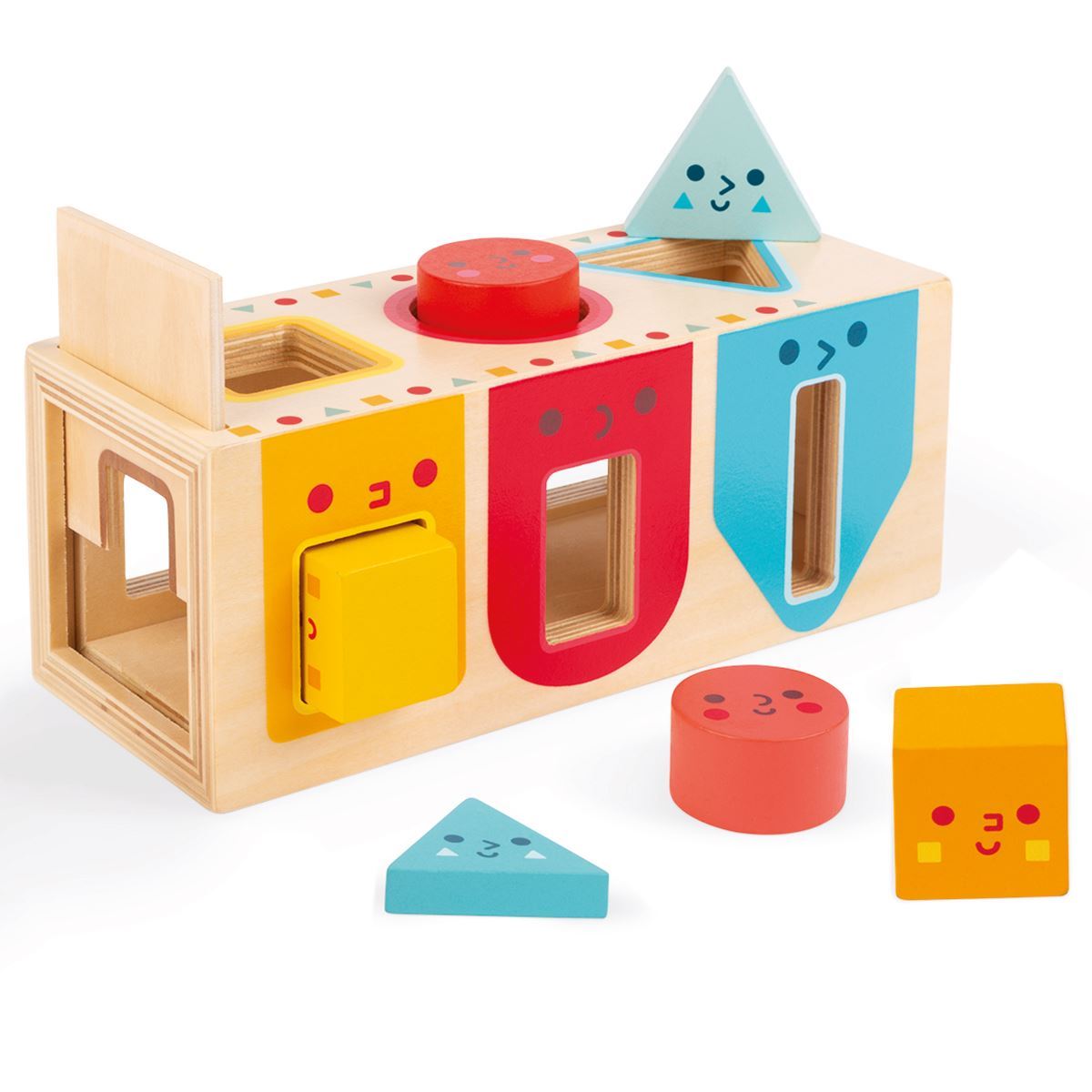 Geometric Shapes Box | Janod | Wooden Baby Shape Sorters