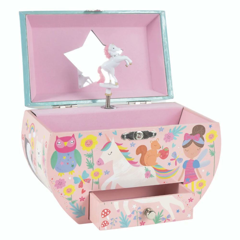 Rainbow Fairy Circular Jewellery Box | Floss & Rock