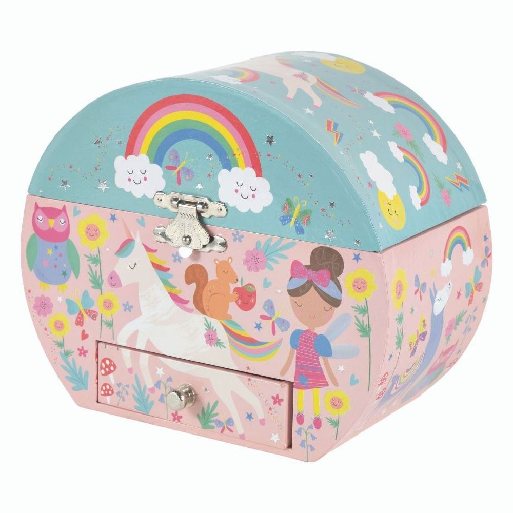 Rainbow Fairy Circular Jewellery Box | Floss & Rock